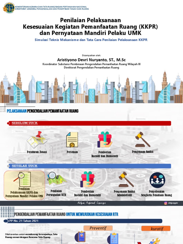 Penilaian Pelaksanaan KKPR dan UMK | PDF