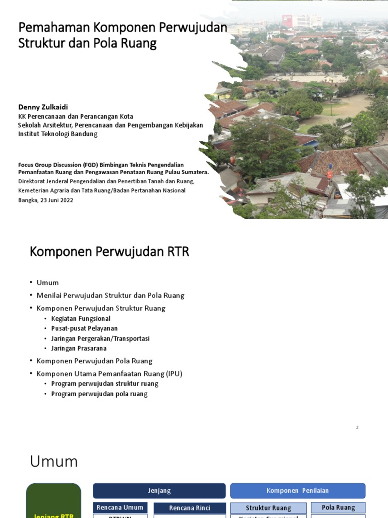 Penilaian Perwujudan RTR - Dr. Ir. Denny Zulkaidi, MUP. | PDF