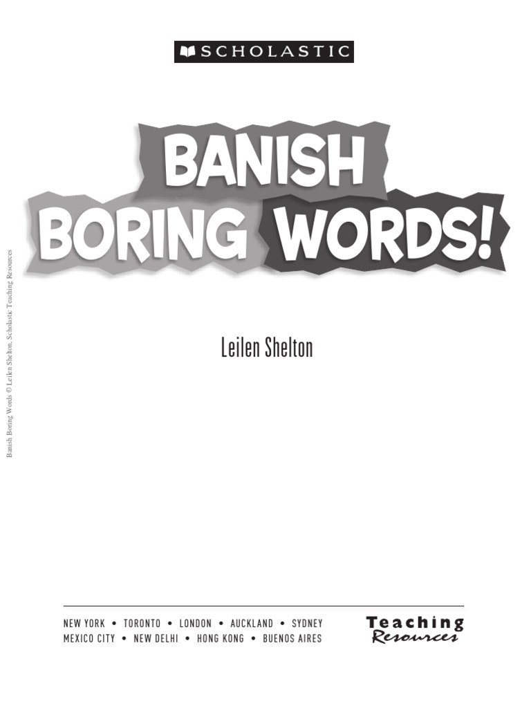 Banish Boring Words For Composition | PDF | Books | Cognitive Science