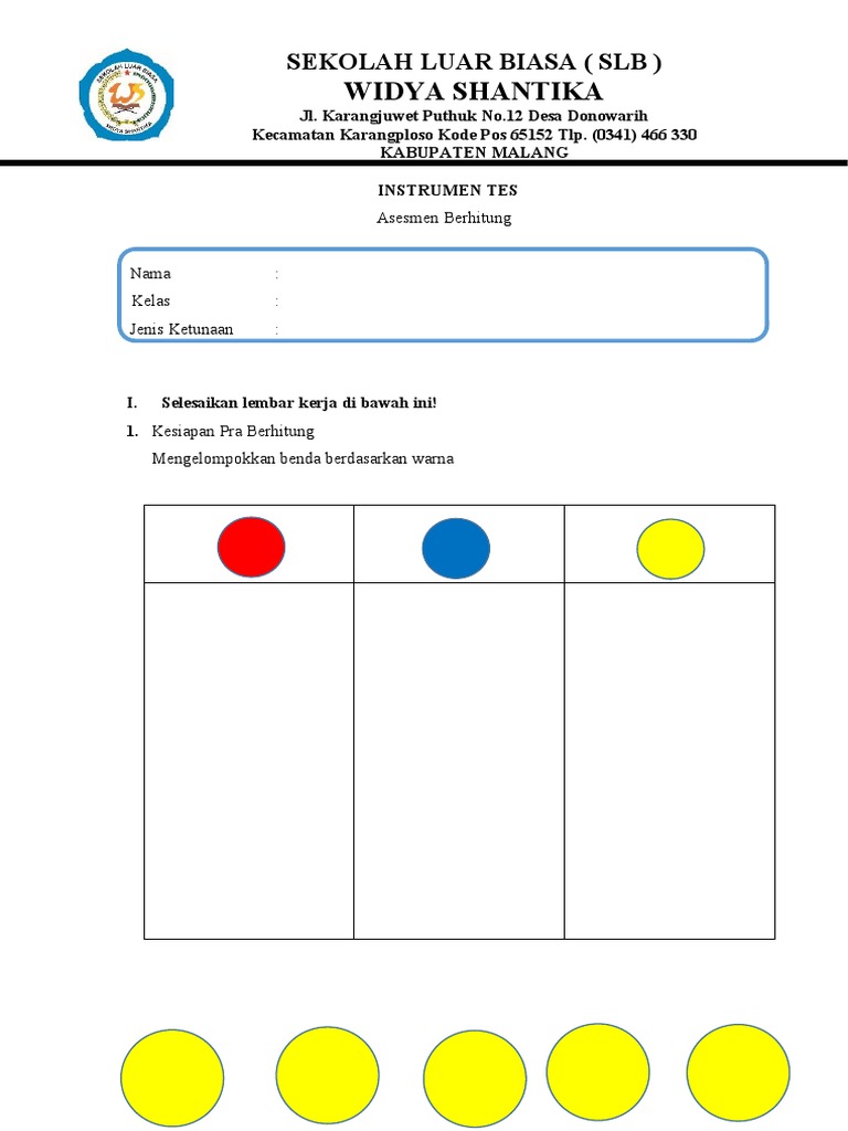 Asesmen Berhitung WS 2022-2023 | PDF