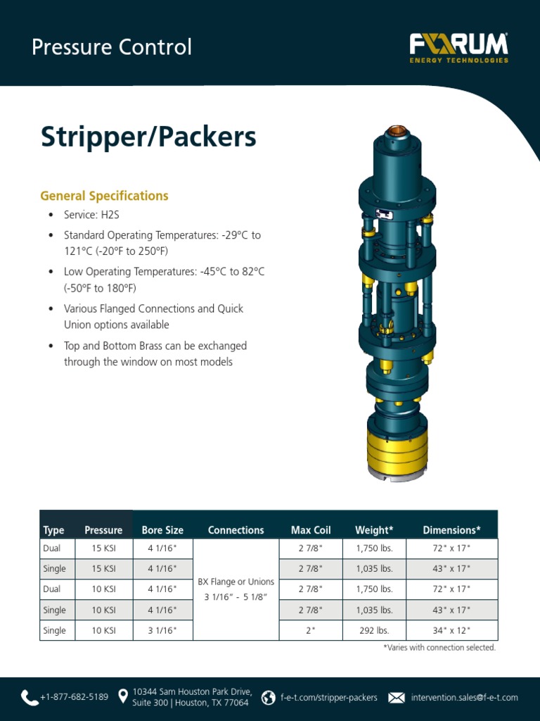 Forum Stripper Packers Datasheet | PDF