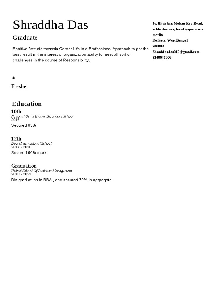 Shraddha Resume | PDF