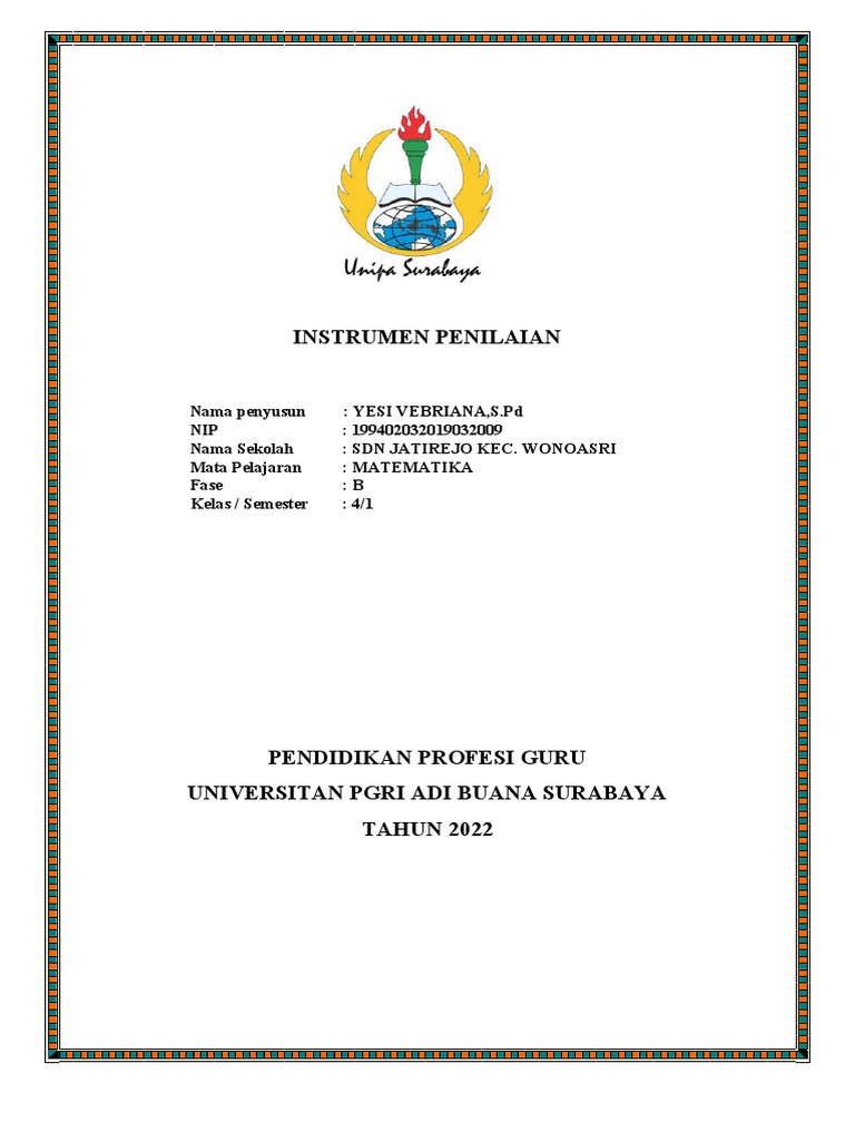 Instrumen Penilaian Ra 2 | PDF