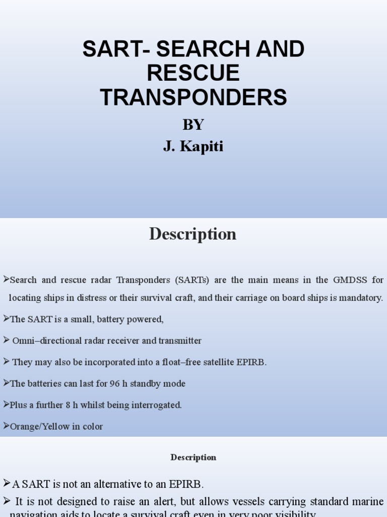Chapter 16 - SART - SEARCH AND RESCUE TRANSPONDERS | PDF | Radar | Transponder (Aeronautics)