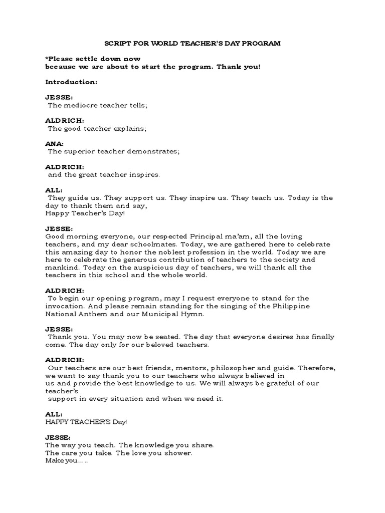 Program Script | PDF