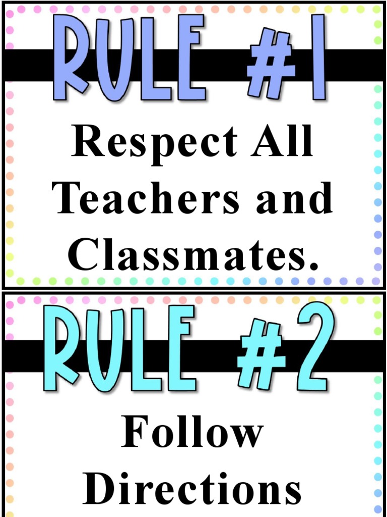 Editable Classroom Rules | PDF