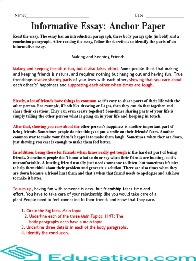 Anchor Paper | PDF | Essays