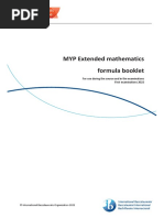 MYP Formula Booklet Extended | PDF