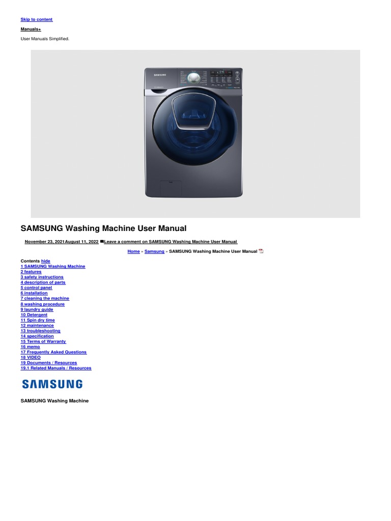 Washing Machine Manual 13 | PDF | Washing Machine | Laundry