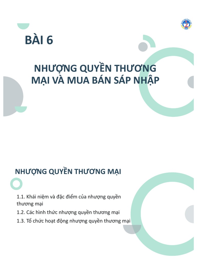 B6. Nhuong Quyen Va Mua Ban Sap Nhap | PDF