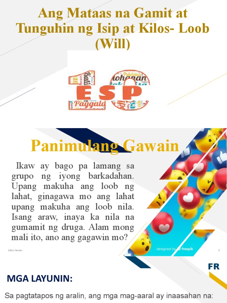 ESP 10 Isip at Kilos Loob | PDF