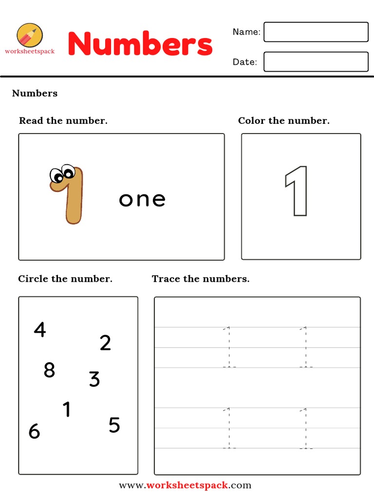 Numbers Worksheets | PDF