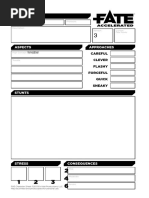 Fate Freeport Character Sheet Single Page Fillable Saveable Calculating v2.0 | PDF