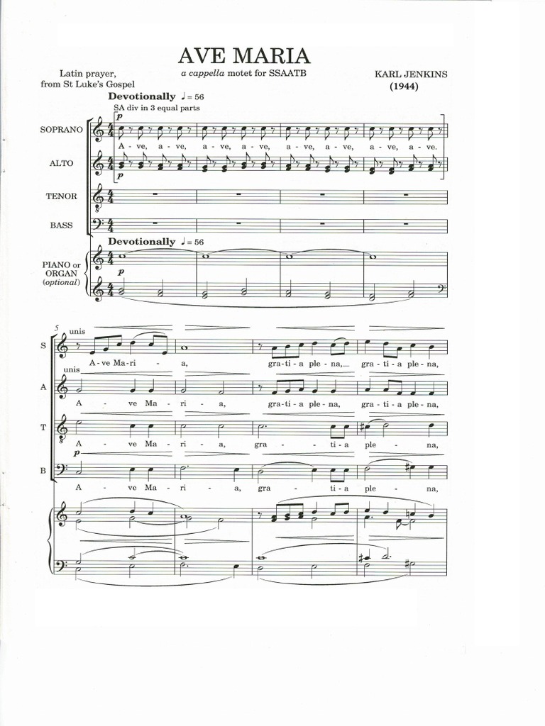 Ave Maria-Karl Jenkins (1944) | PDF