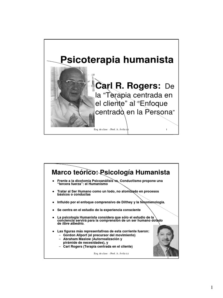 Esquema 04.3b - Psicoterapia Humanista - Rogers | PDF | Empatía | Experiencia