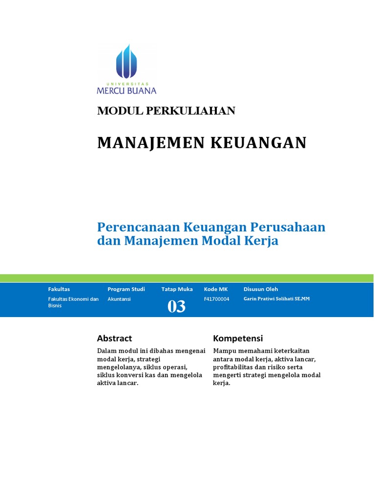 Modul Pertemuan 03-MK | PDF