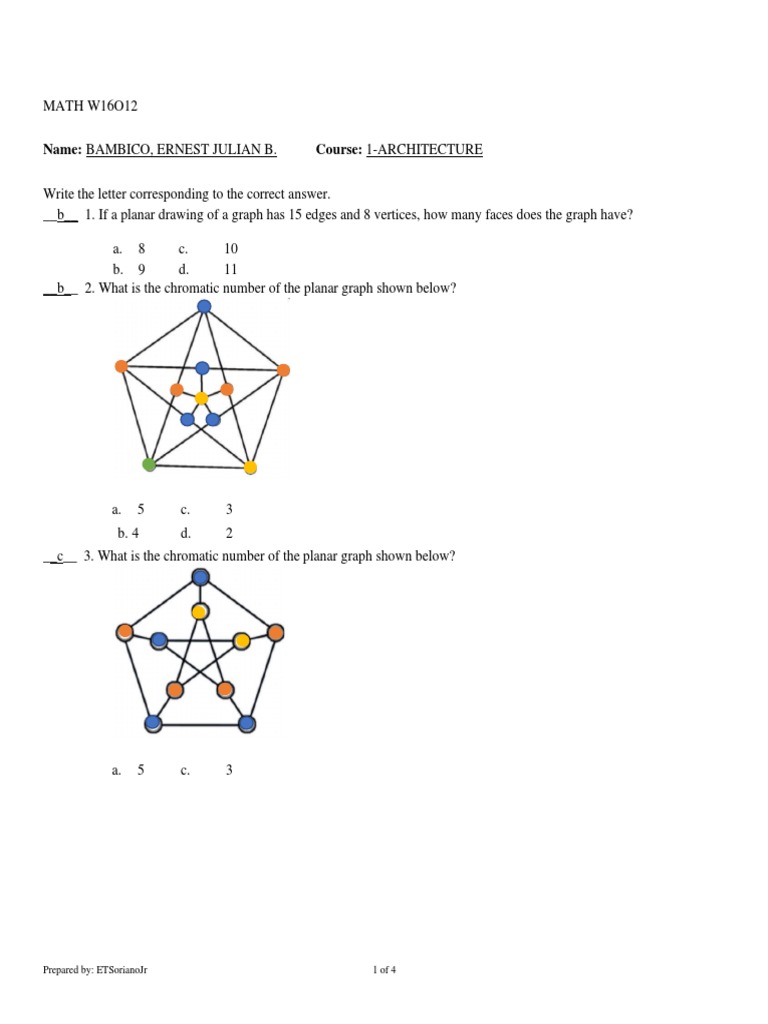 Bambico - Math W16o12 | PDF | Mathematical Concepts | Graph Theory