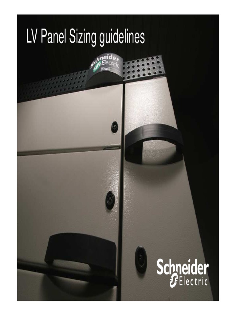 LV Panel Sizing Guidelines Overview | PDF | Equipment | Electronics