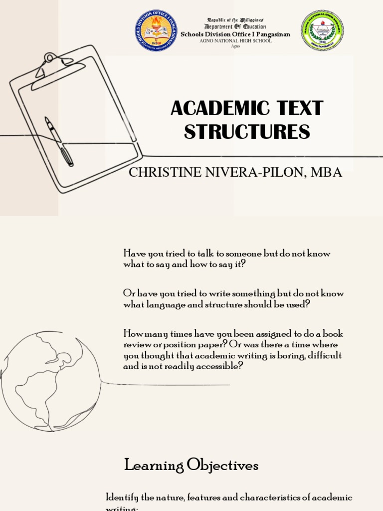 1-Academic Text Structures | PDF | Thesis | Verb