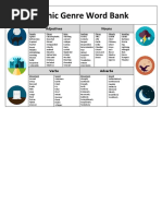 Gothic Writing Word Bank | PDF