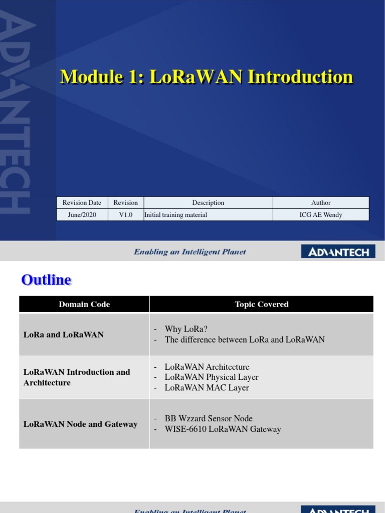 Module 1 - LoRaWAN Introduction | PDF | Computer Network | Data ...