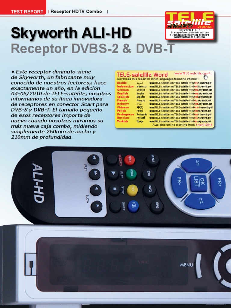 Skyworth | PDF | Televisión | Televisión via satélite