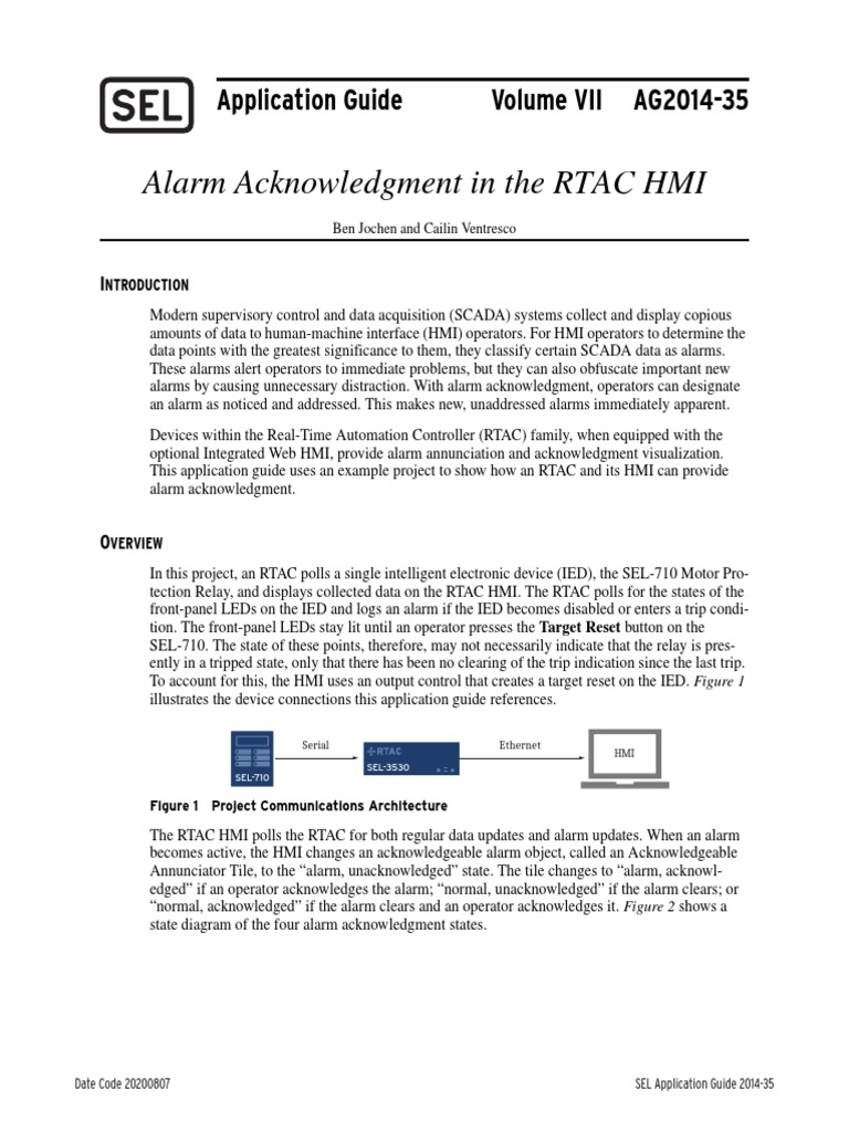 Alarm Acknowledgment in The RTAC HMI - AG2014-35 - 20200807 | PDF ...