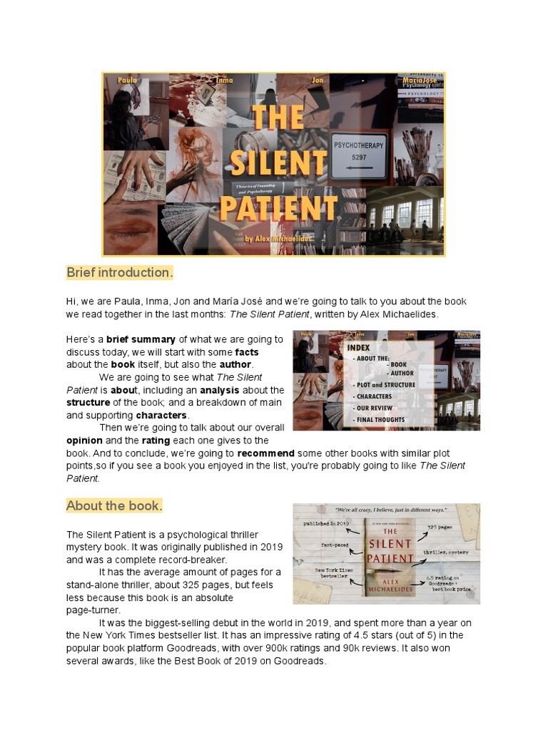 The Silent Patient | PDF | Psychiatry | Narration