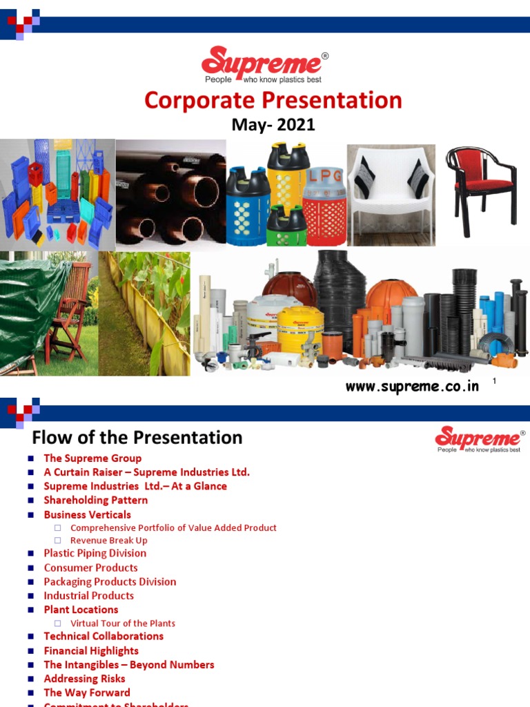 A Comprehensive Overview of Supreme Industries Ltd: Business Verticals, Products, Awards and ...