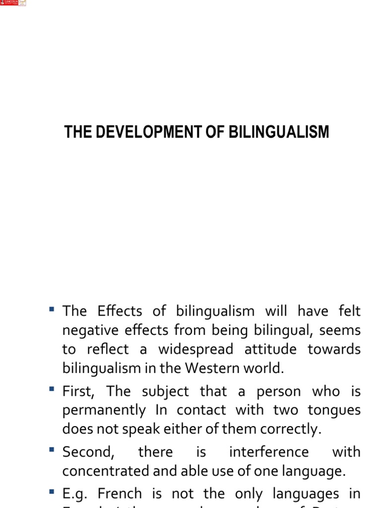 The Effect of Bilingualism 2 | PDF | Multilingualism | Language Acquisition