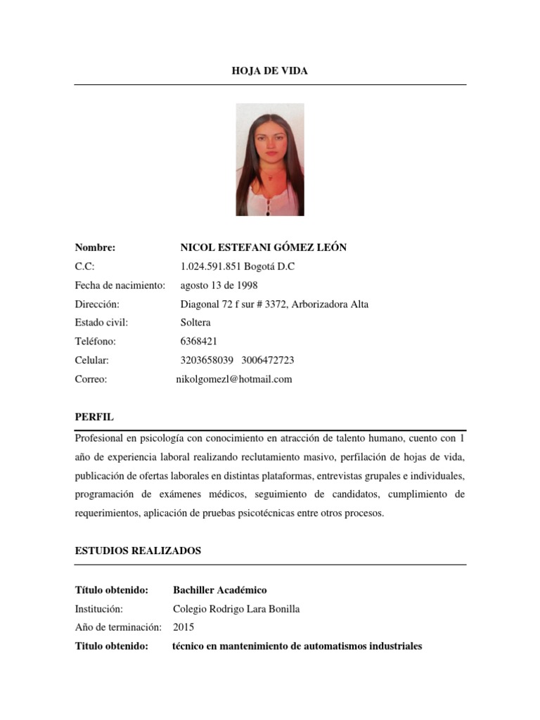 Nicol Estefani Gómez León | PDF