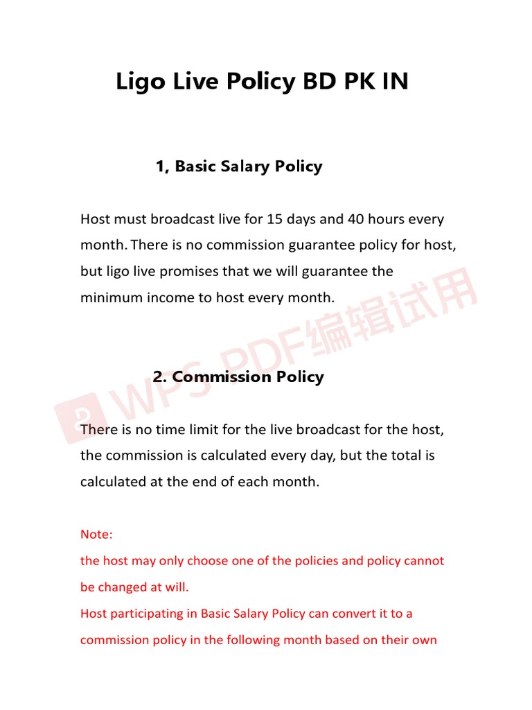 Ligo Live Policy BD PK in April) | PDF | Salary | Economies