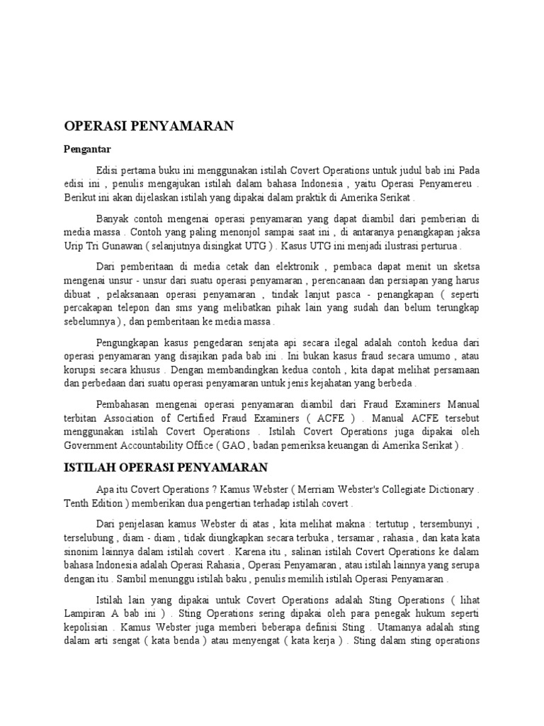 Operasi Penyamaran: Konsep dan Contoh | PDF | Politik | Ilmu Sosial