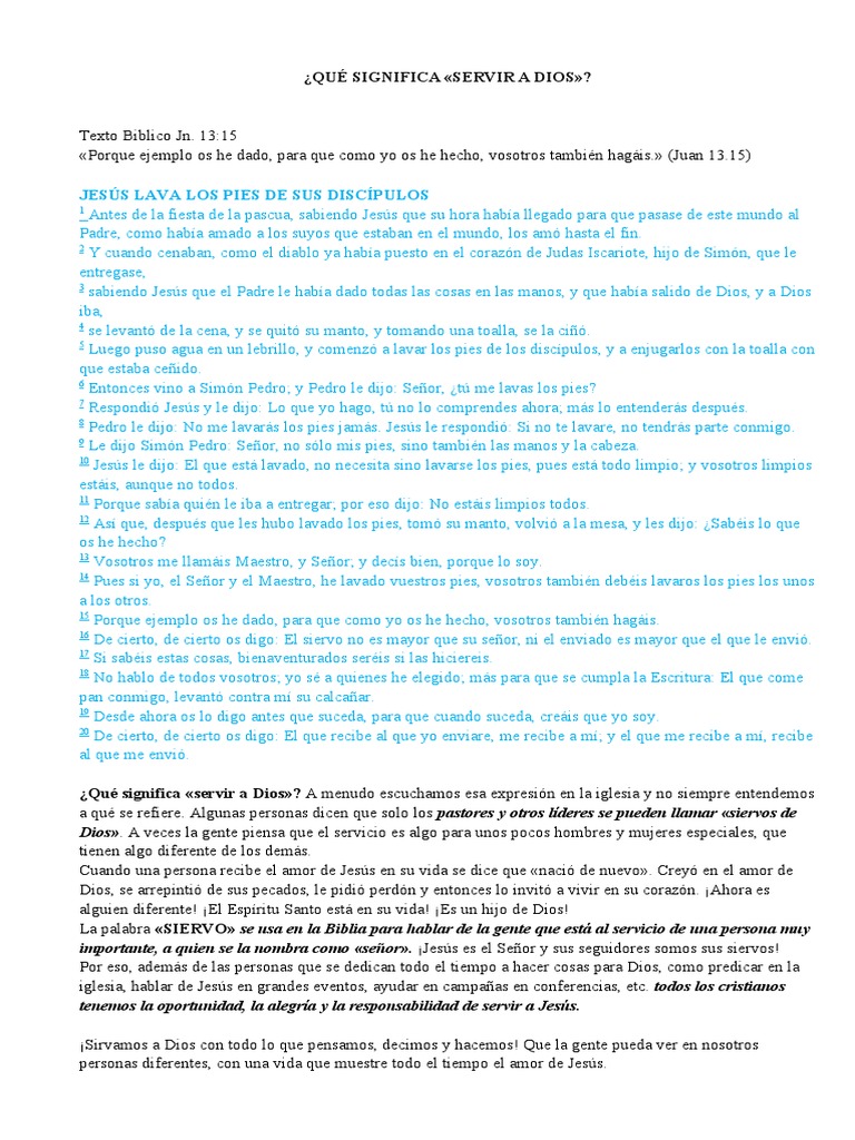 Que Significa Servir A Dios | PDF | Jesús | Amor