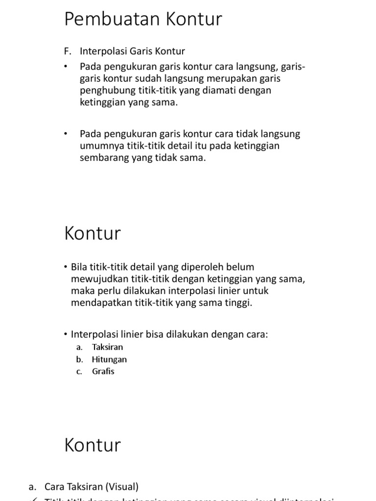 KD 3.13 A. PEMBUATAN KONTUR MANUAL | PDF | Metode & Bahan Ajar