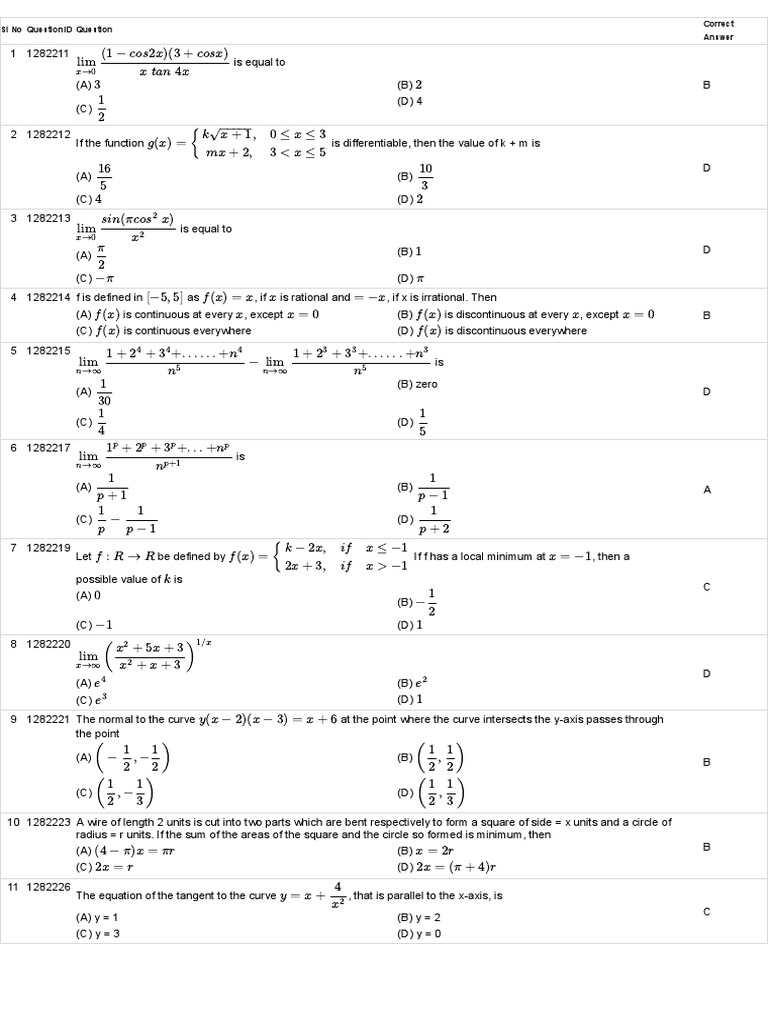 Cmat - Xii Question Paper | PDF | Ether | Volume