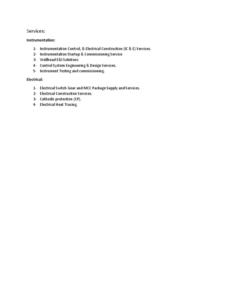 Services:: Instrumentation | PDF