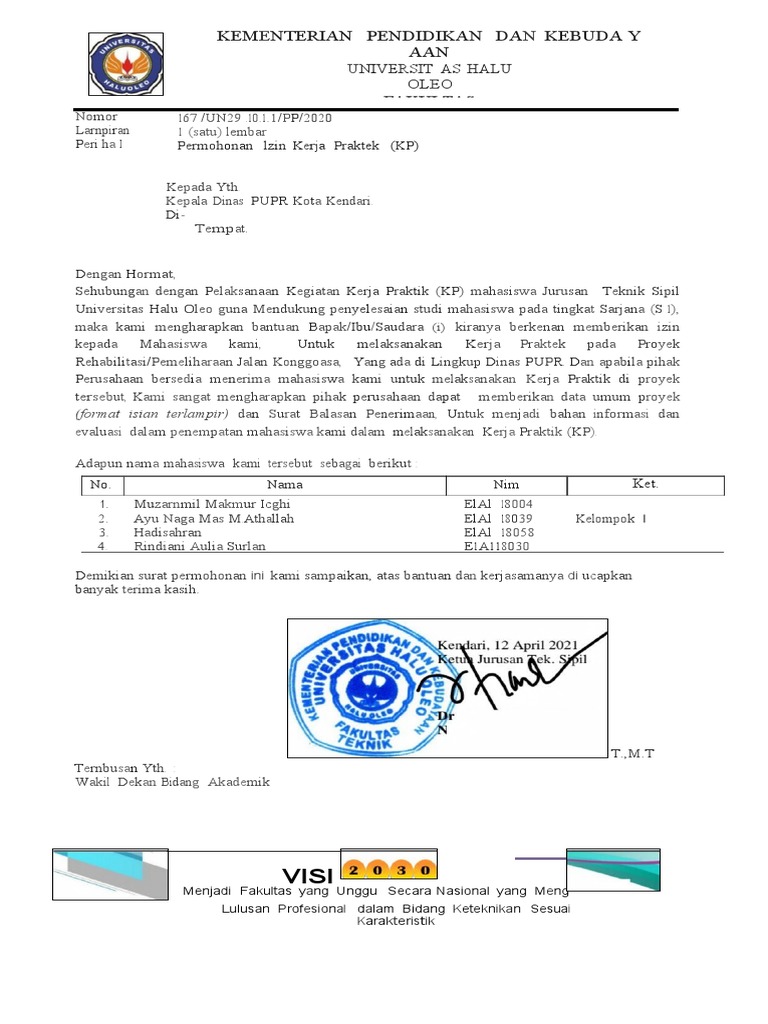 Surat Pengantar KP Ici Ayu | PDF