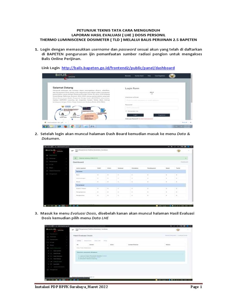 Juknis Unduh LHU TLD Badge Melalui Balis Online 2.5 | PDF | Bisnis | Pengelolaan Keuangan & Uang