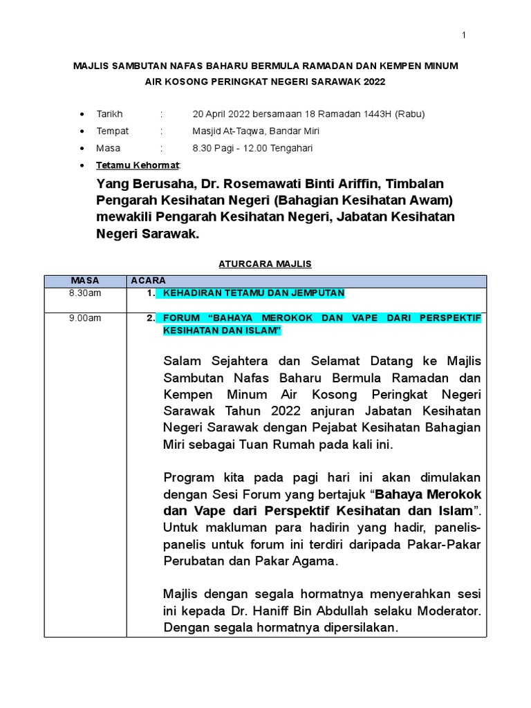 Skrip Pengacara Majlis - Final | PDF