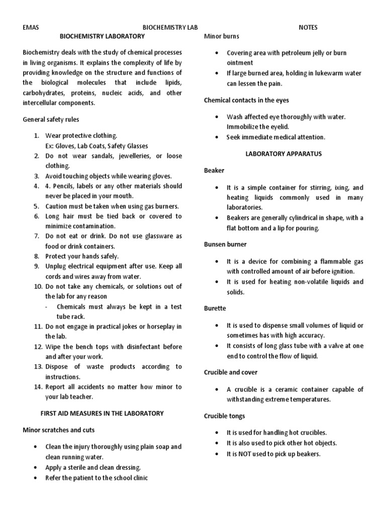 Biochemistry Laboratory | PDF | Microscope | Laboratories