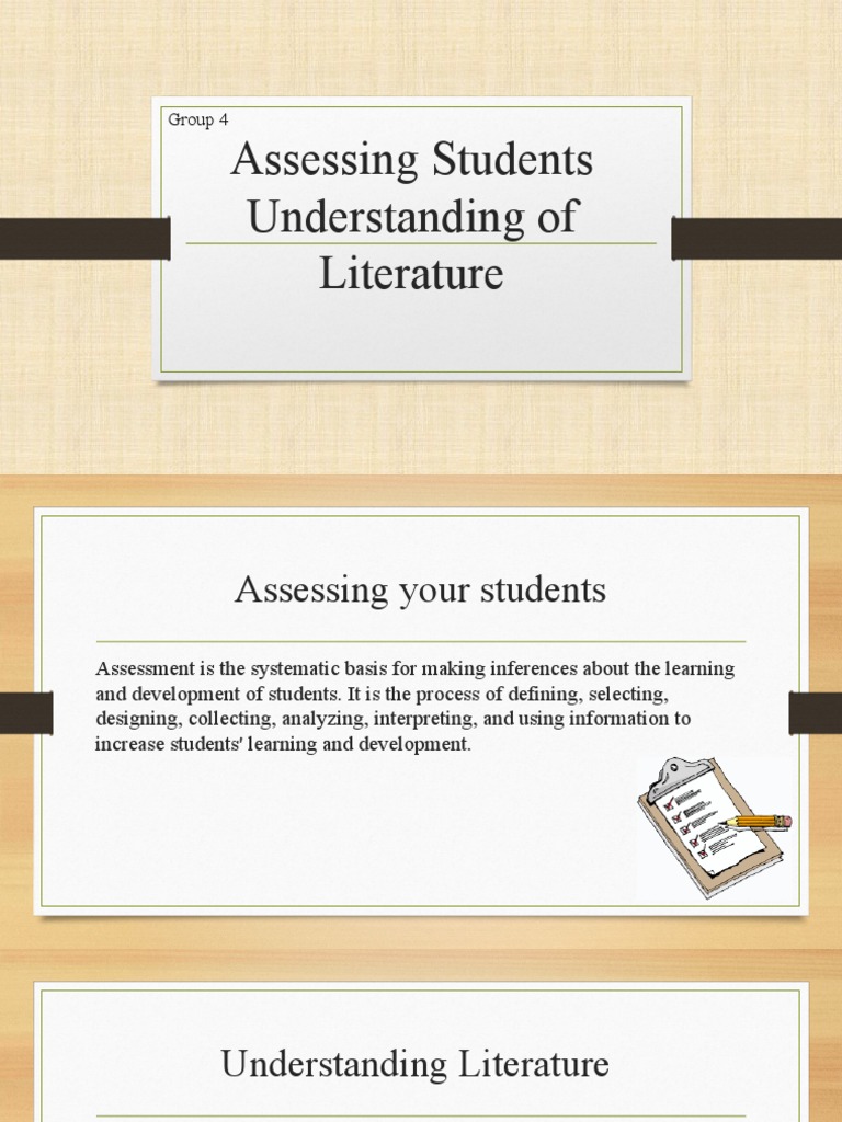 Assessing Literature Understanding in Students | PDF | Reading ...