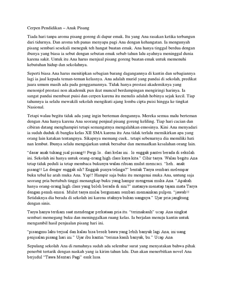 Cerpen Pendidikan | PDF