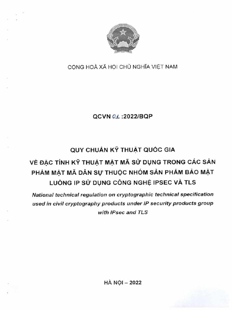 Quy Chuan Viet Nam QCVN 01 2022 BQP | PDF