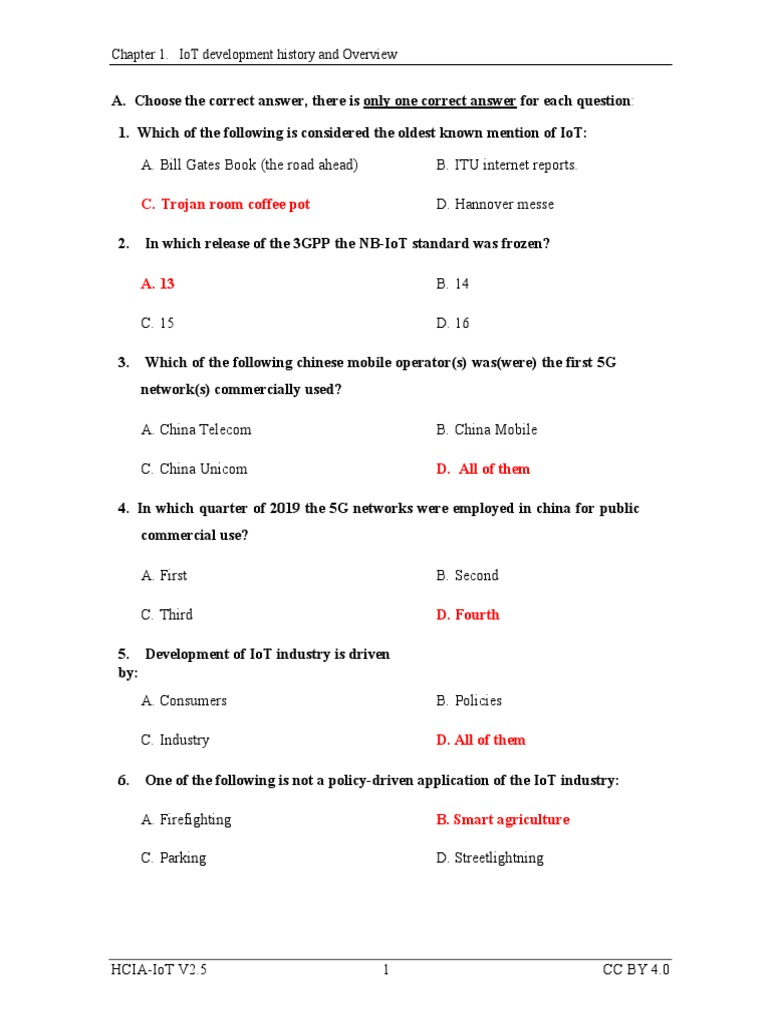 Multiple Choices Questions | PDF | Internet Of Things | Network Topology