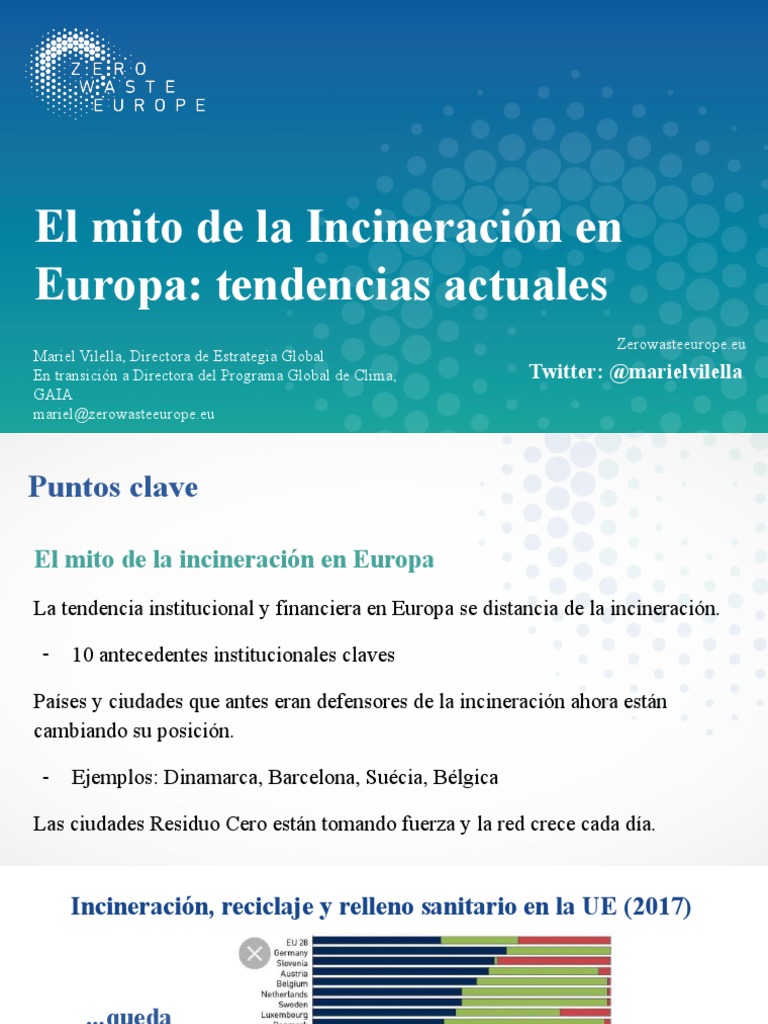 Incineración en Europa Chile Seminario Basura Cero 15 - 03 - 2022 | PDF ...
