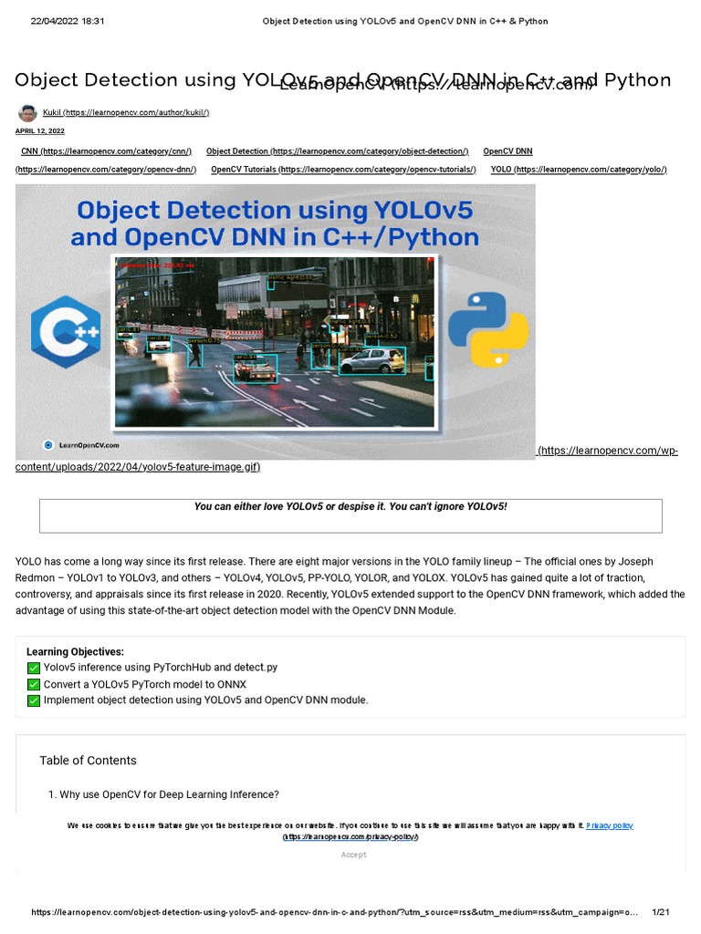 Object Detection Using Yolov5 And Opencv Dnn In C And Python Pdf Parameter Computer 