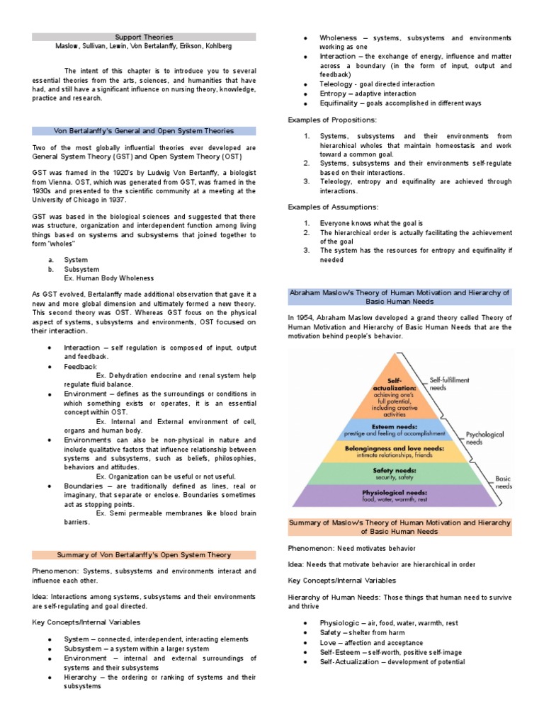 Support Theories | PDF | System | Behaviorism