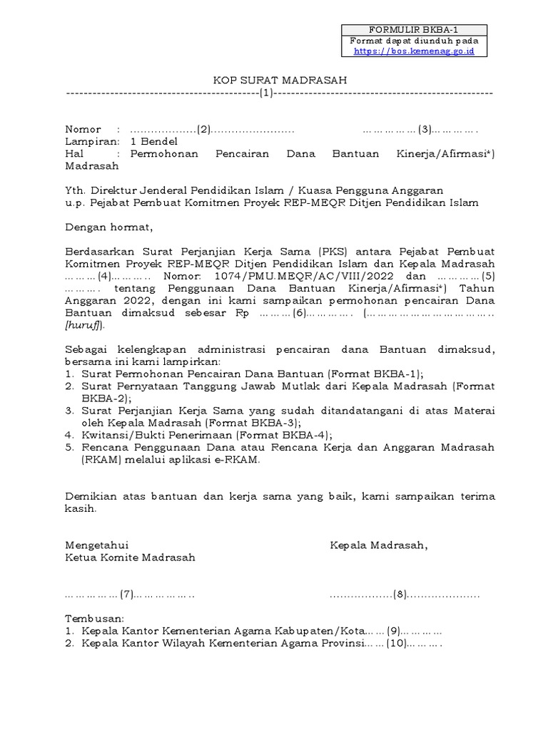 Dokumen Pencairan BKBA | PDF