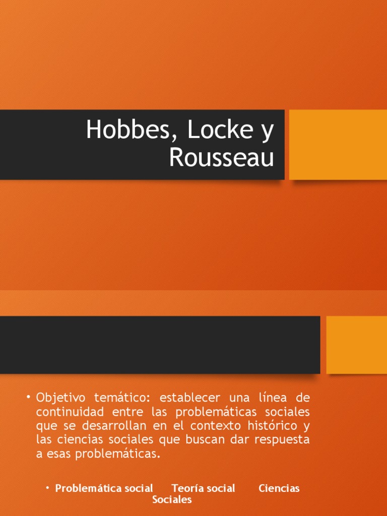 Hobbes Locke y Rousseau | PDF | Contrato social | Libertad